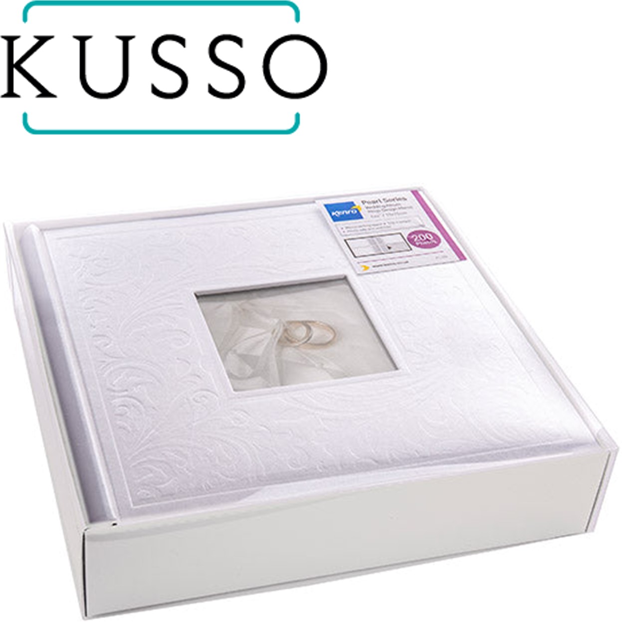 Kusso Pearl 6x4 Inches Wedding Rings Memo Album 200