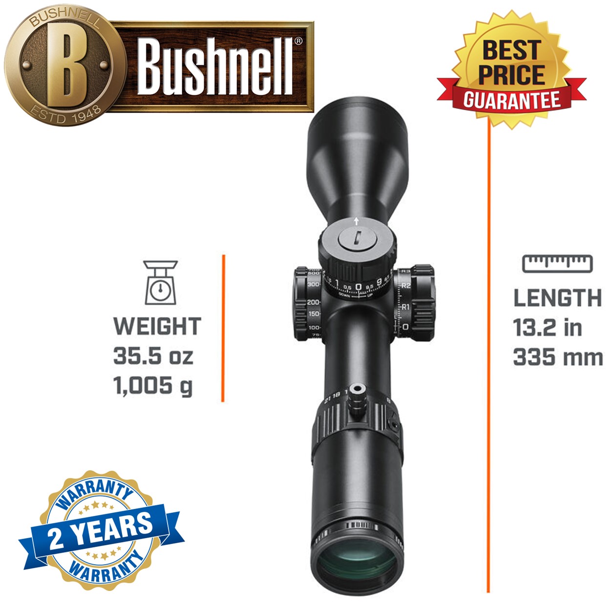Bushnell Elite Tactical 3.5-21x50 DMR3 Riflescope G4P Reticle