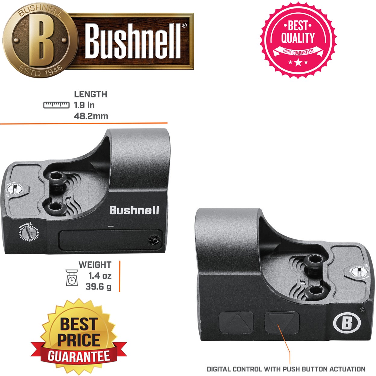 Bushnell RXS-100 Reflex Sight (4 MOA Red Dot Reticle)